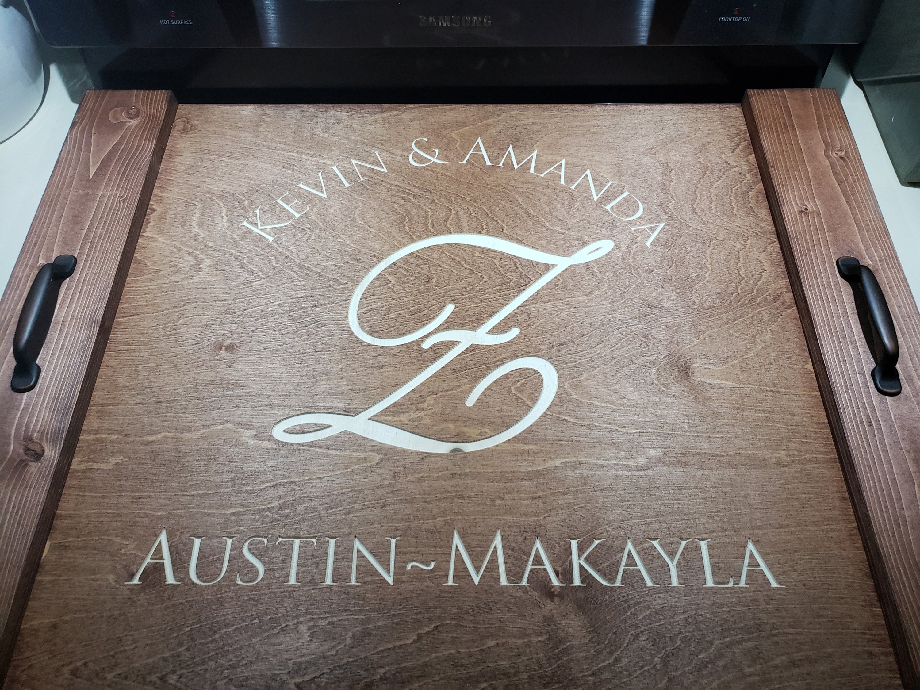 Engraved Stove Top Cover - Etsy