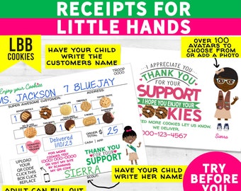 LBB Girl Scout Cookie Order Form/receipt 8 Cookies No Gf - Etsy