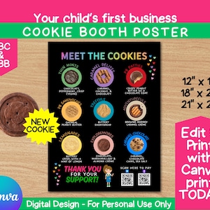 Scout Cookie Booth Poster: Customizable Canva Template (digital ...