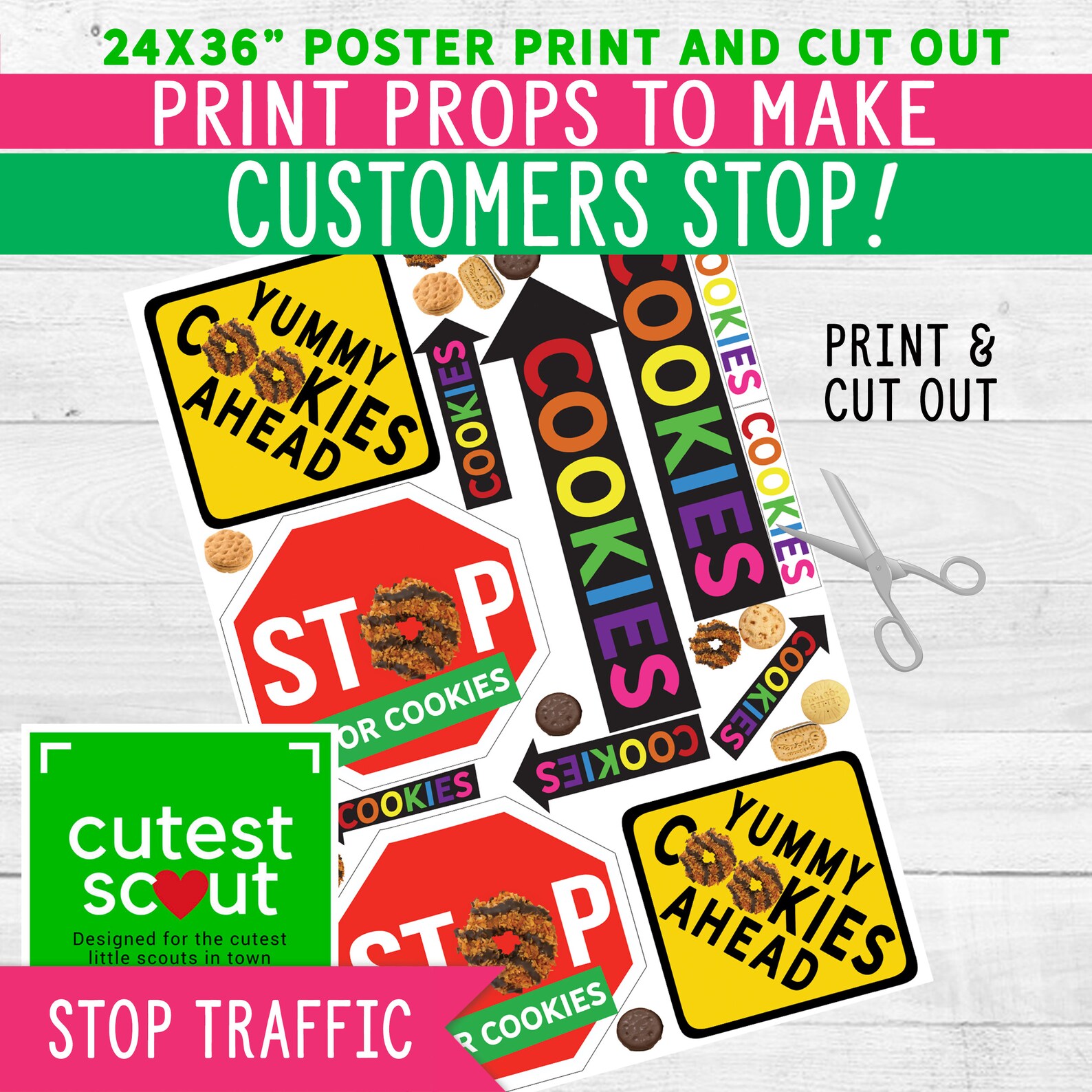 Girl Scout Cookie Props for Cookie Booth, Print Large From Costco or ...