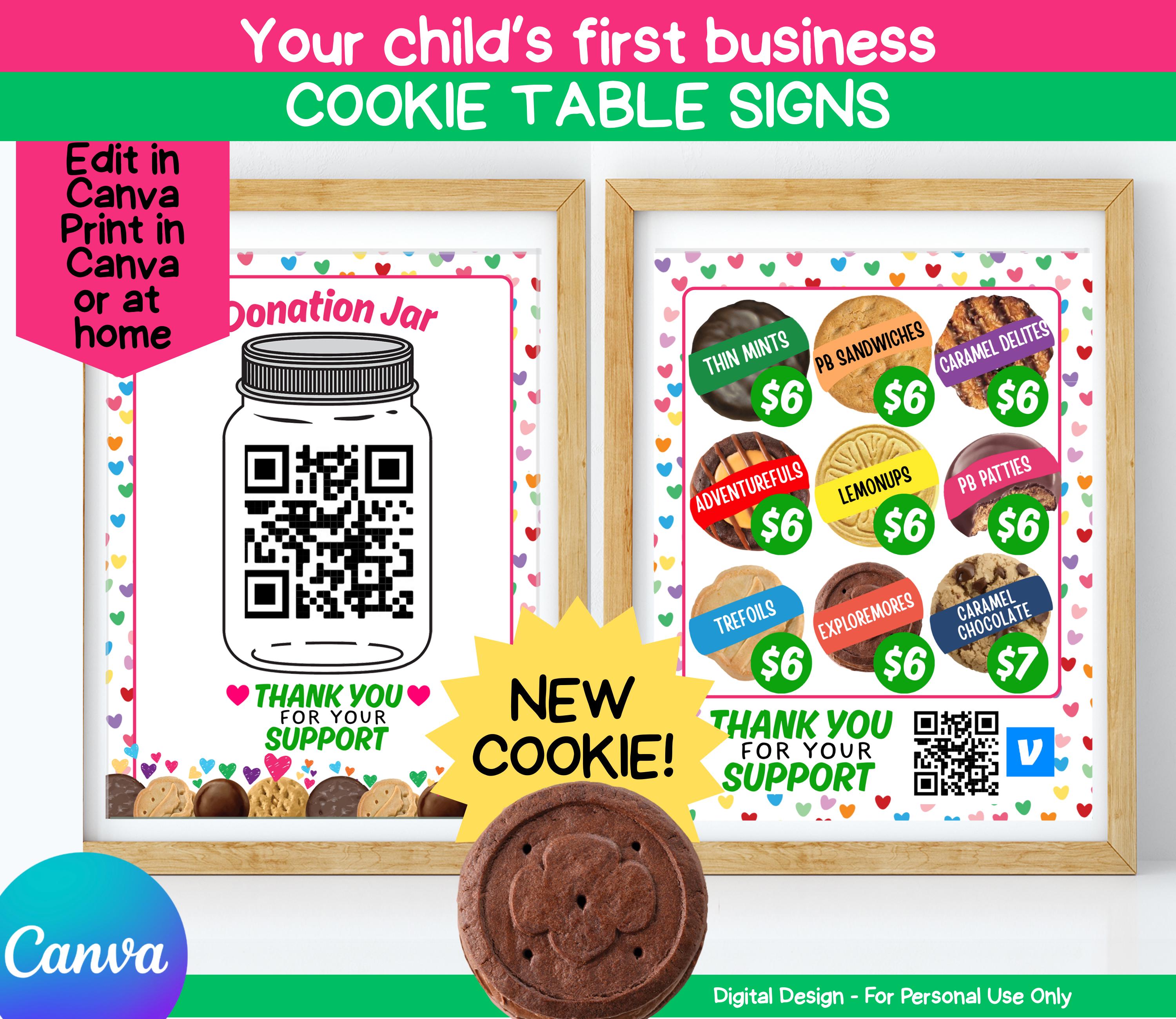 Scout Cookie Sign Printable: Add QR Code & Contact Info (digital ...