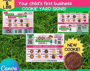 CUSTOMIZED Digital Girl Scout Cookies Yard Sign W/ QR Code, 12x18 ...