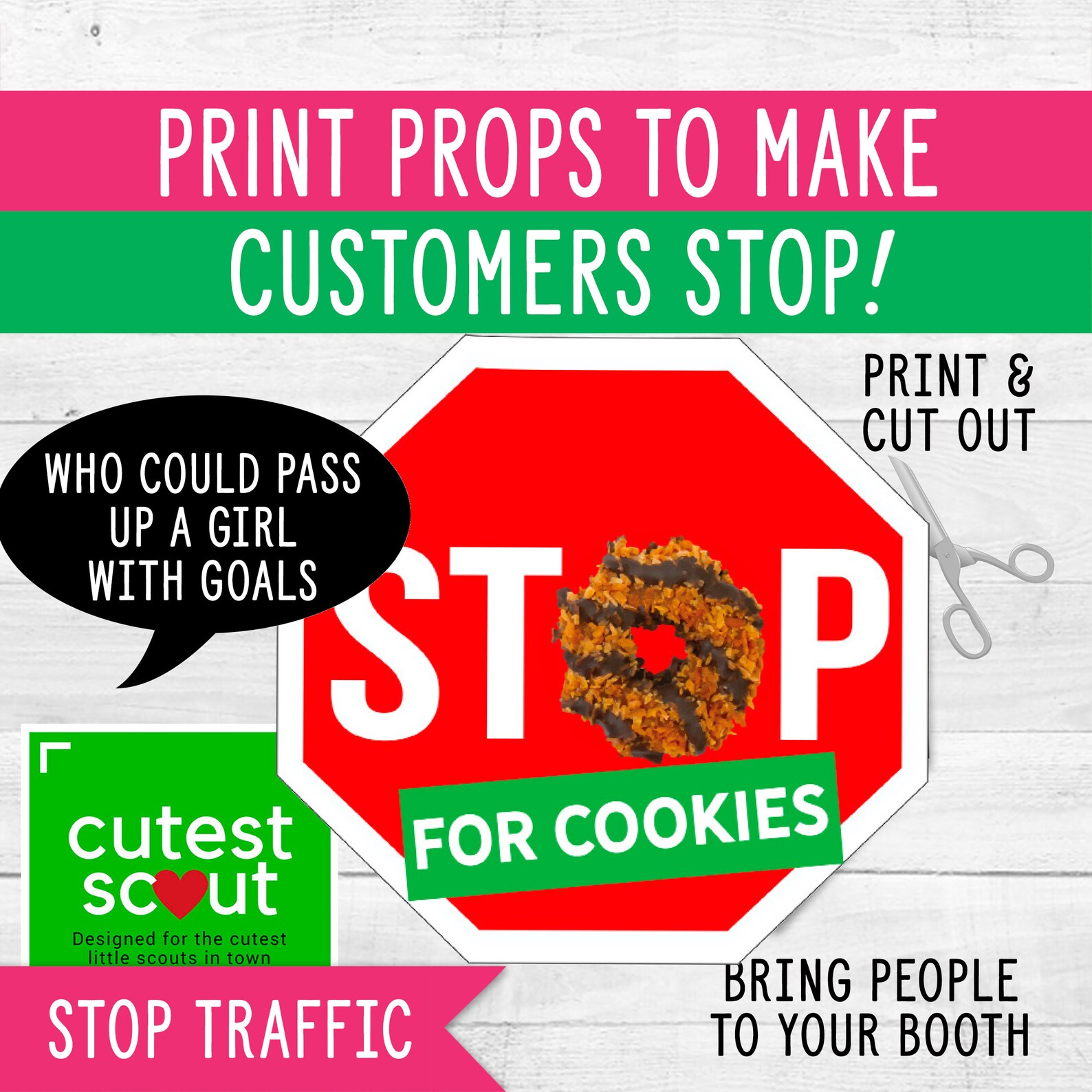 Girl Scout Cookie Props for Cookie Booth, Print Large From Costco or ...