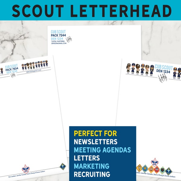 Cub Scout Pack Newsletter Templates - Etsy