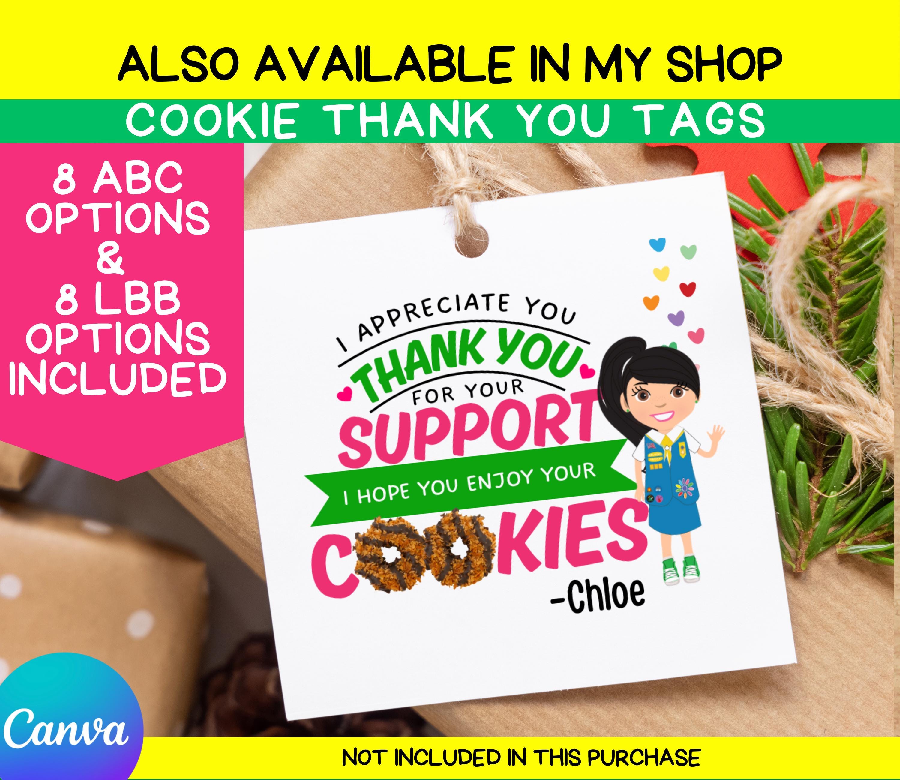 Scout Cookie Door Hanger: DIY Printable, , ABC and LBB, Canva - Etsy