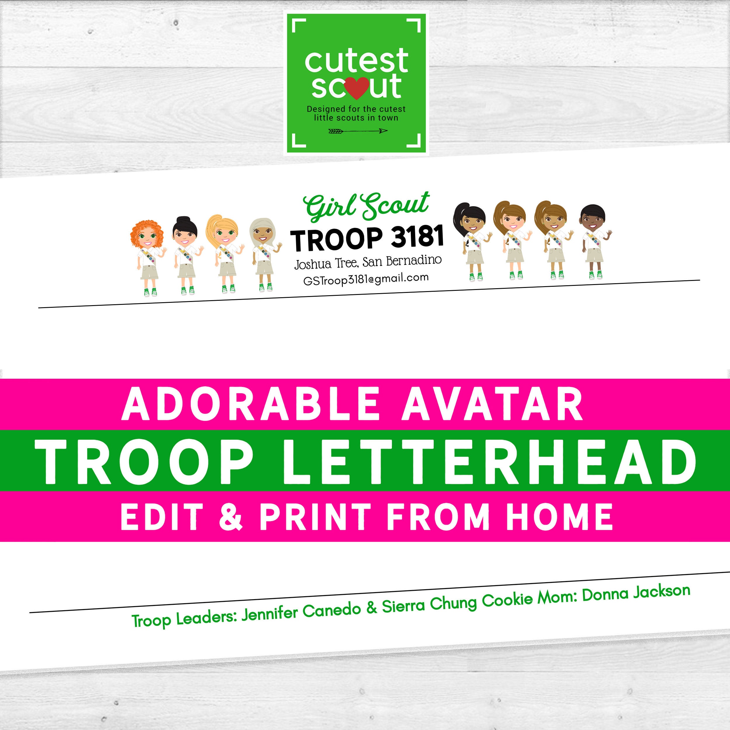 Troop Letterhead Cadette Girl Scouts - Etsy UK