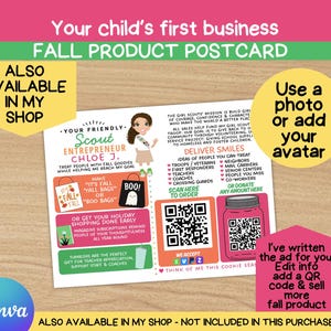 Scout Cookie Thank You Postcard Template: Printable Canva Design ...