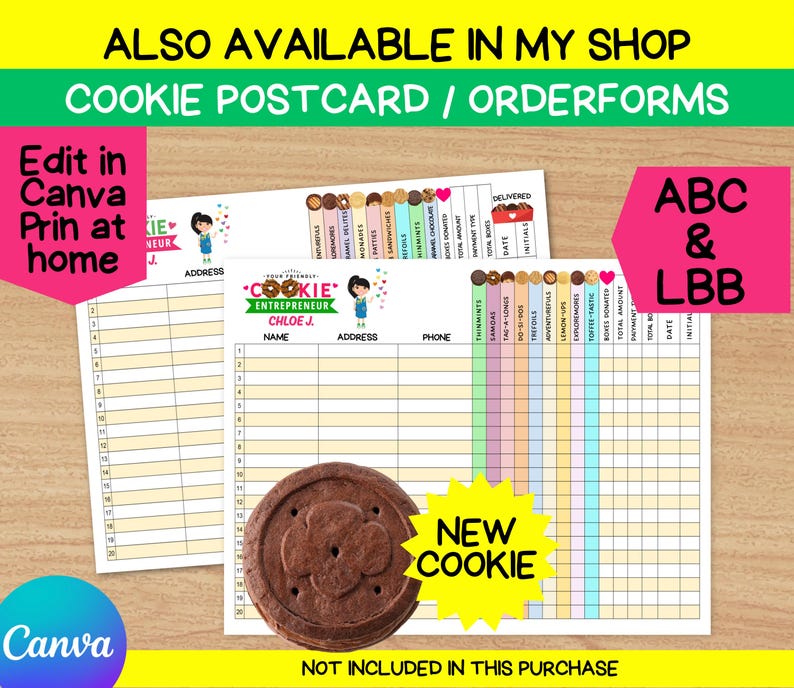 Scout Cookie Sign: Custom QR Code, Avatar, Contact Info (digital ...