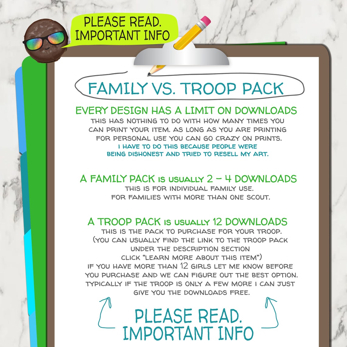 Girl Scout ABC Cookie Post Cards With Avatars DIGITAL - Etsy