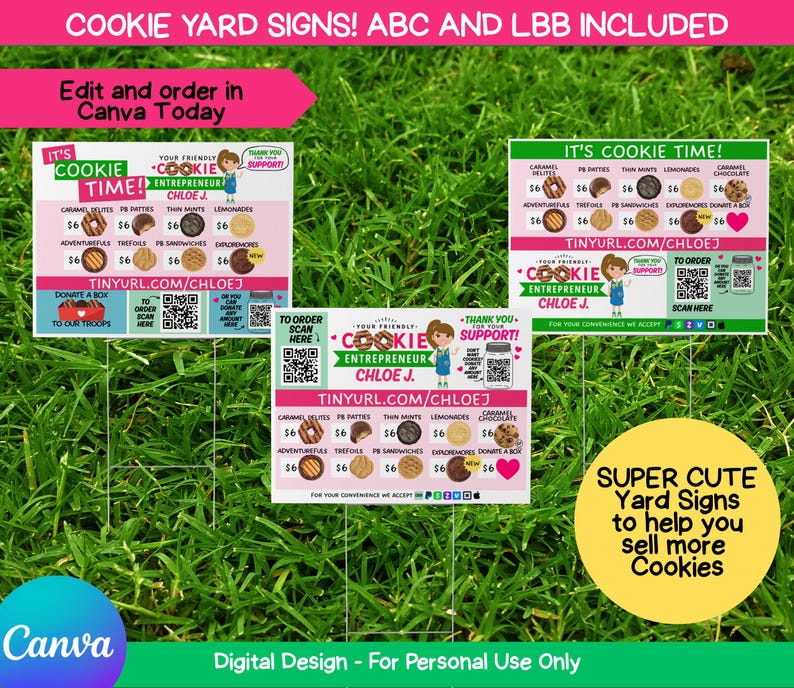 Scout Cookie Yard Sign / Car Magnet: QR Code (digital Download) - Etsy