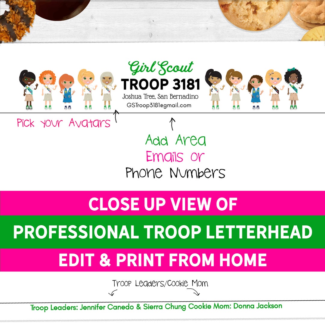Troop Letterhead Multi Level Troop Girl Scouts - Etsy Hong Kong