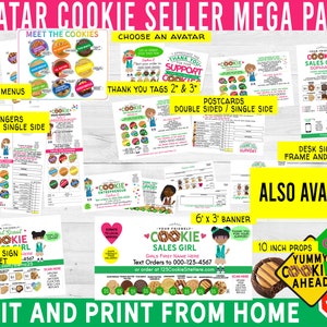 2023 Girl Scout ABC Cookie Post Cards With Avatars DIGITAL - Etsy