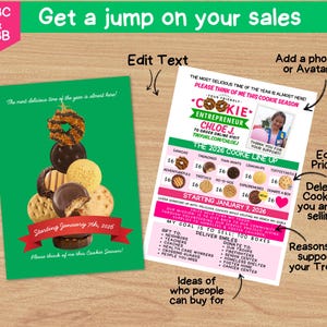 Scout Cookie Christmas Cards Canva Template - Etsy