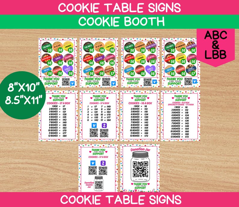 Scout Cookie Booth Signs: Payment & Donation QR Codes (digital Download ...