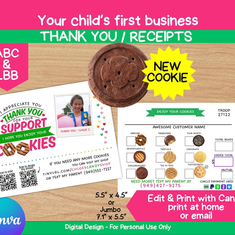 Receipt for Cookie - Etsy