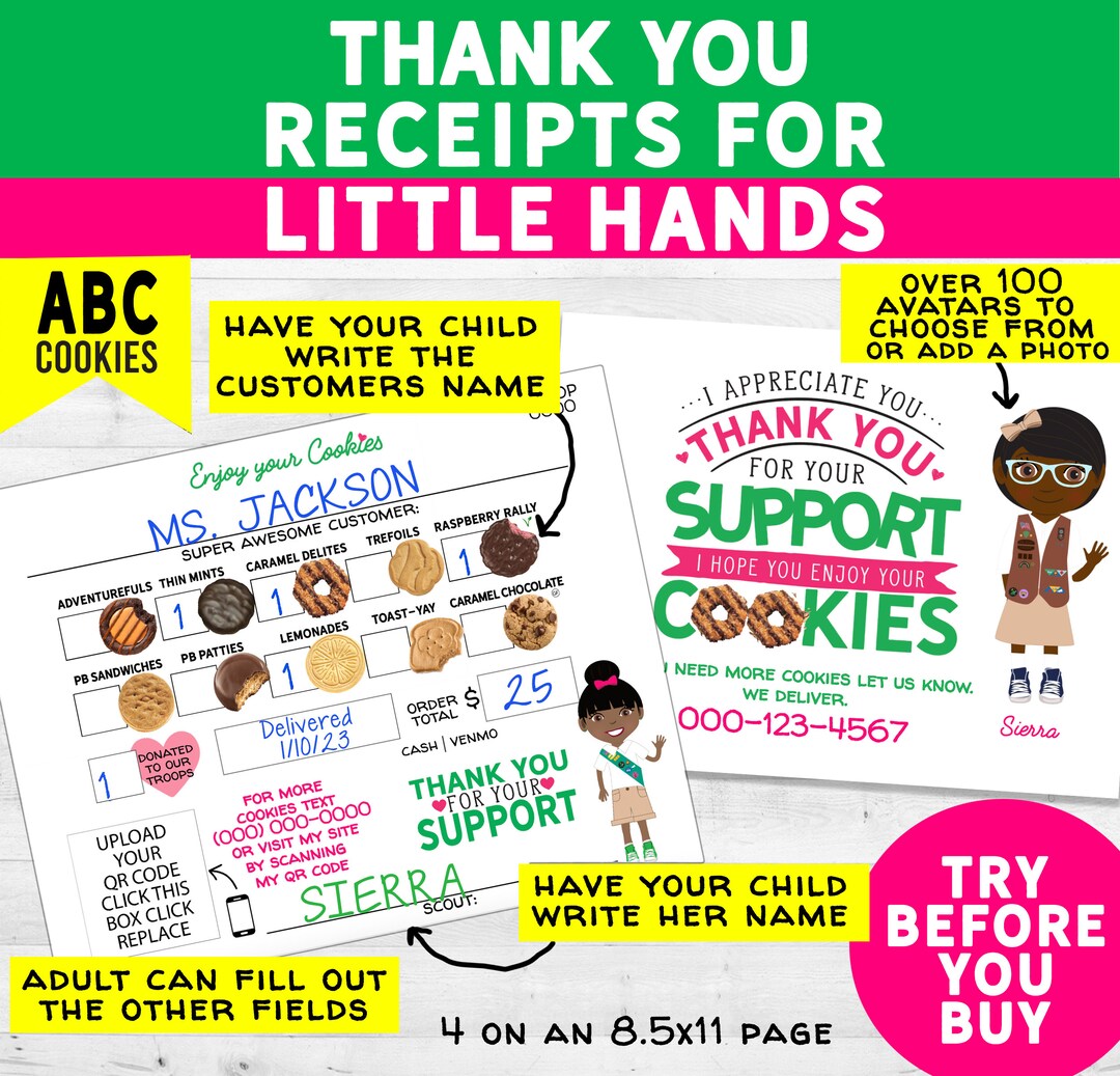 Girl Scout Cookie Thank You Printables