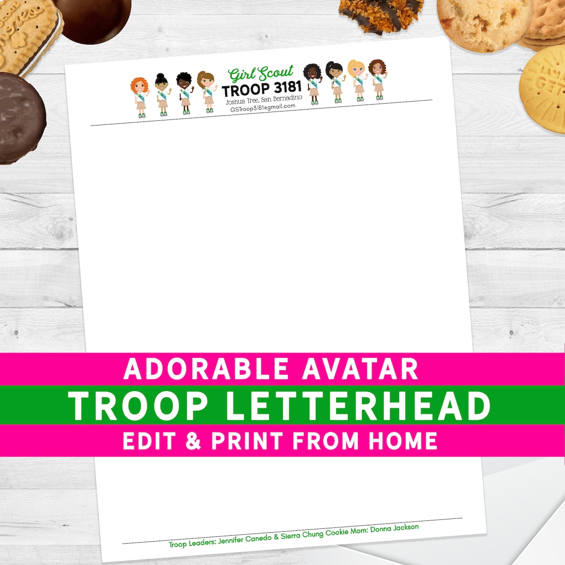 Troop Letterhead Multi Level Troop Girl Scouts | Etsy