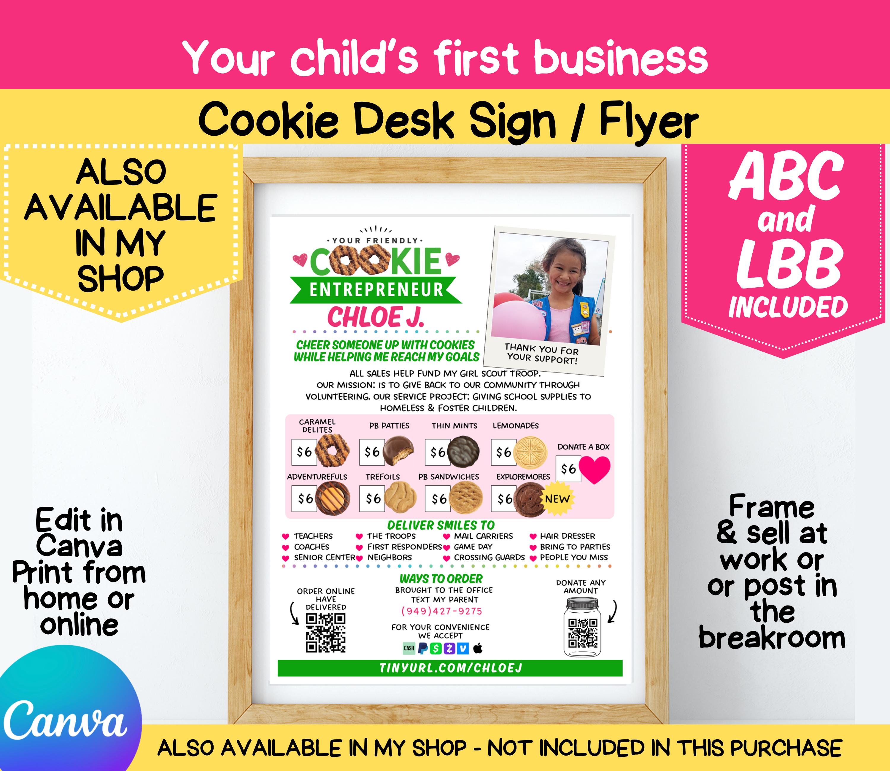 Scout Cookie Door Hanger: ABC Cookies, LBB Cookies, Edit and Print in ...