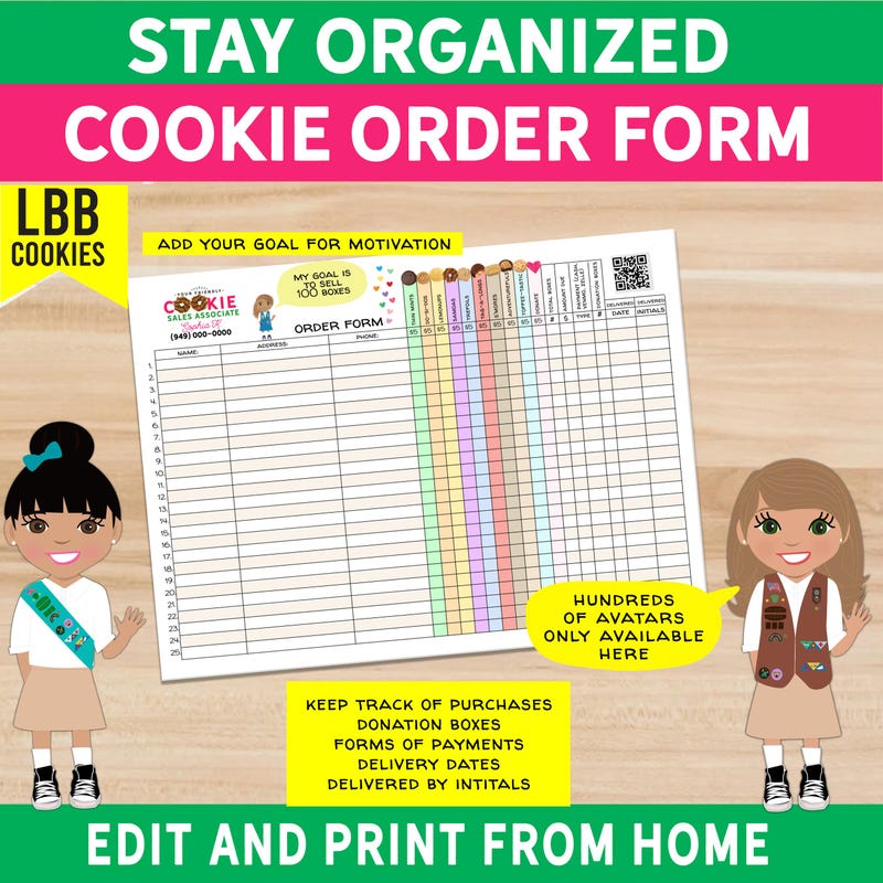 Cookie Order Form - Etsy