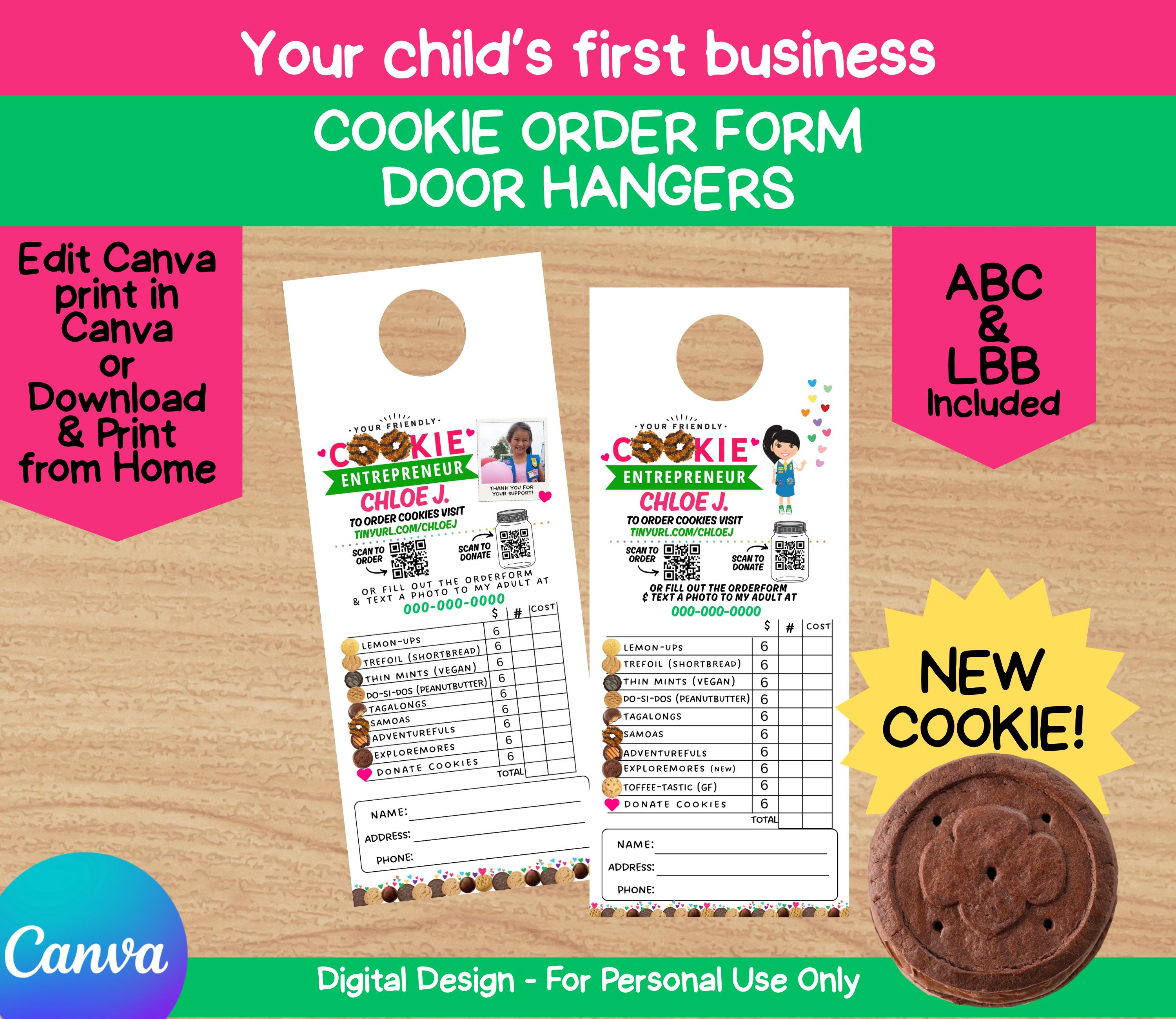 Scout Cookie Door Hanger: DIY Printable, ABC and LBB, Canva - Etsy
