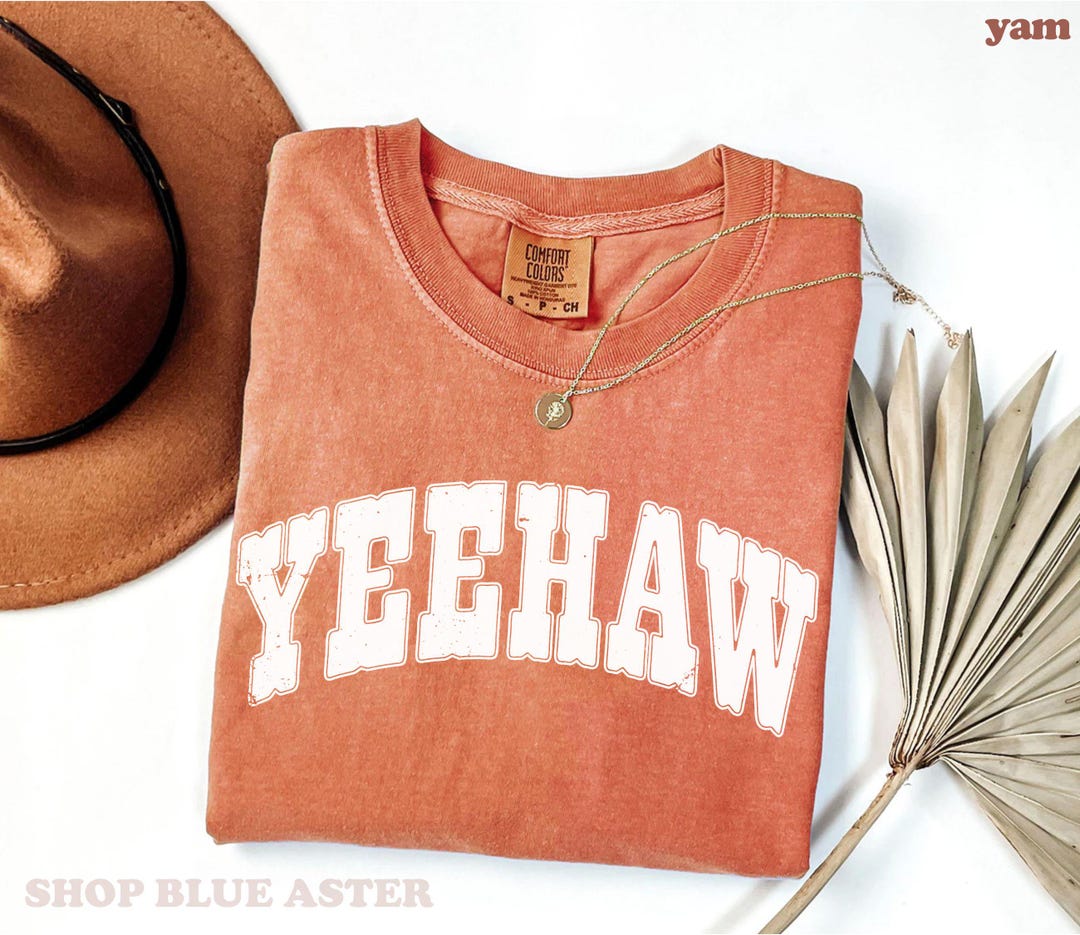 Comfort Colors® Yeehaw Simple Western T-shirt, Cute Cowgirl T-shirt ...