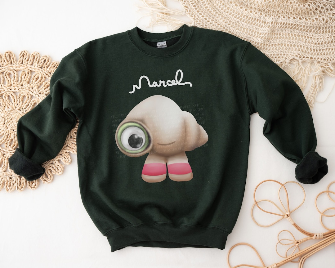 Marcel the Shell Sweatshirt, Marcel the Shell With Shoes on Crewneck ...