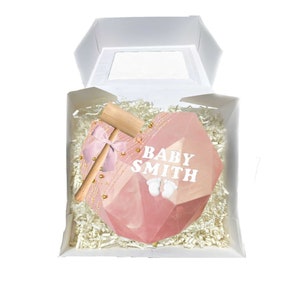 Baby Announcement / Gender Reveal/breakable Chocolate Heart / Baby Gift ...