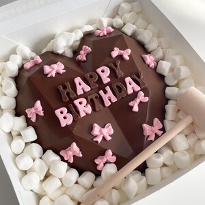 Birthday Breakable Chocolate Heart / Smash Cake Gift / Pinata Gift With ...