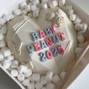 Baby Announcement / Gender Reveal/breakable Chocolate Heart / Baby Gift ...