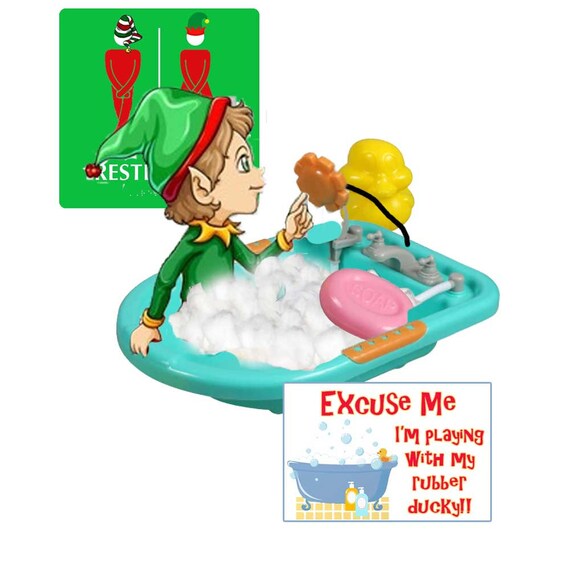 Bath Tub for Elf Prop / Real Elf Activity / Yellow Duck Play - Etsy