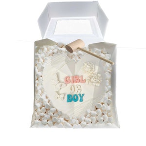 Baby Announcement / Gender Reveal/breakable Chocolate Heart / Baby Gift ...