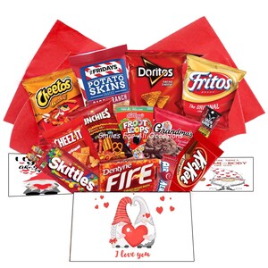 Valentine Snack Gift Box / Valentine's Day Care Package / Snack Box ...
