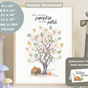 Little Pumpkin Fall Baby Shower Guest Book Alternative - Etsy