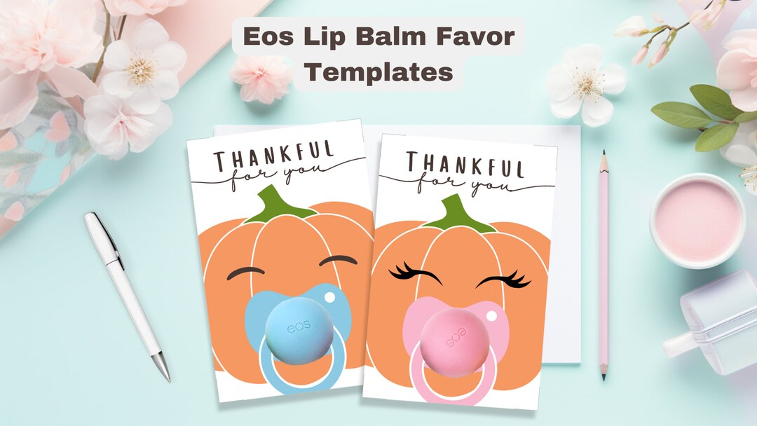 EOS Baby Shower Favor Tags Instant Download Printable EOS Lip Balm ...