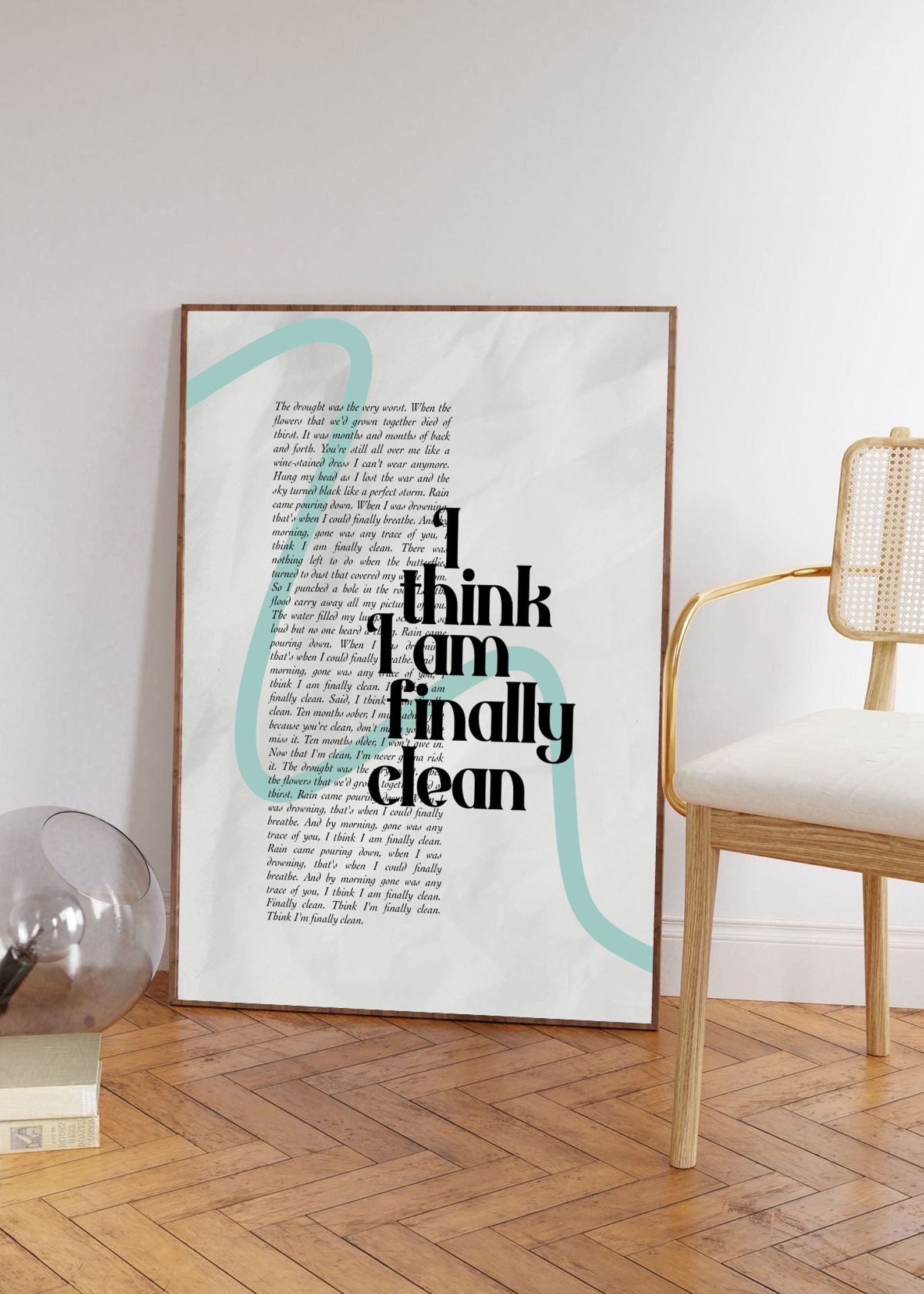 Clean | I Think I Am Finally Clean | Taylor Digital Print - Etsy