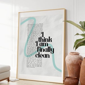 Clean | I Think I Am Finally Clean | Taylor Digital Print - Etsy