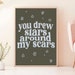 You Drew Stars Around My Scars Taylor Digital Print - Etsy