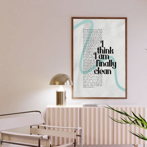 Clean | I Think I Am Finally Clean | Taylor Digital Print - Etsy