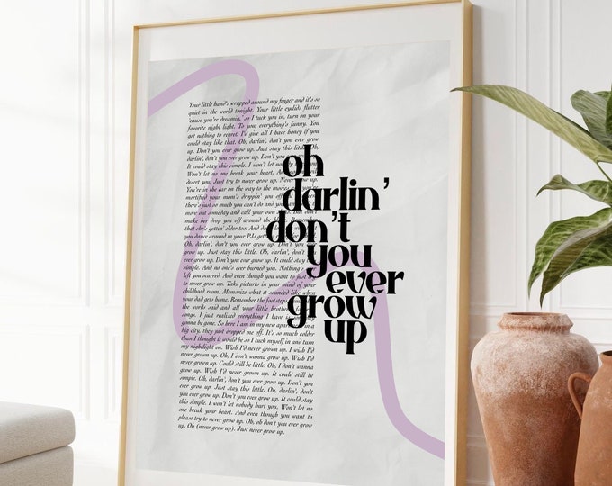 Nursery Sign Oh, Darling, Don't You Ever Grow up Sign Wood Sign for ...