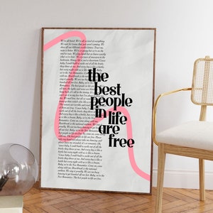 New Romantics | the Best People in Life Are Free | Taylor Digital Print ...