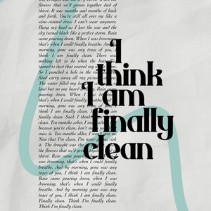 Clean | I Think I Am Finally Clean | Taylor Digital Print - Etsy