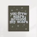You Drew Stars Around My Scars Taylor Digital Print - Etsy