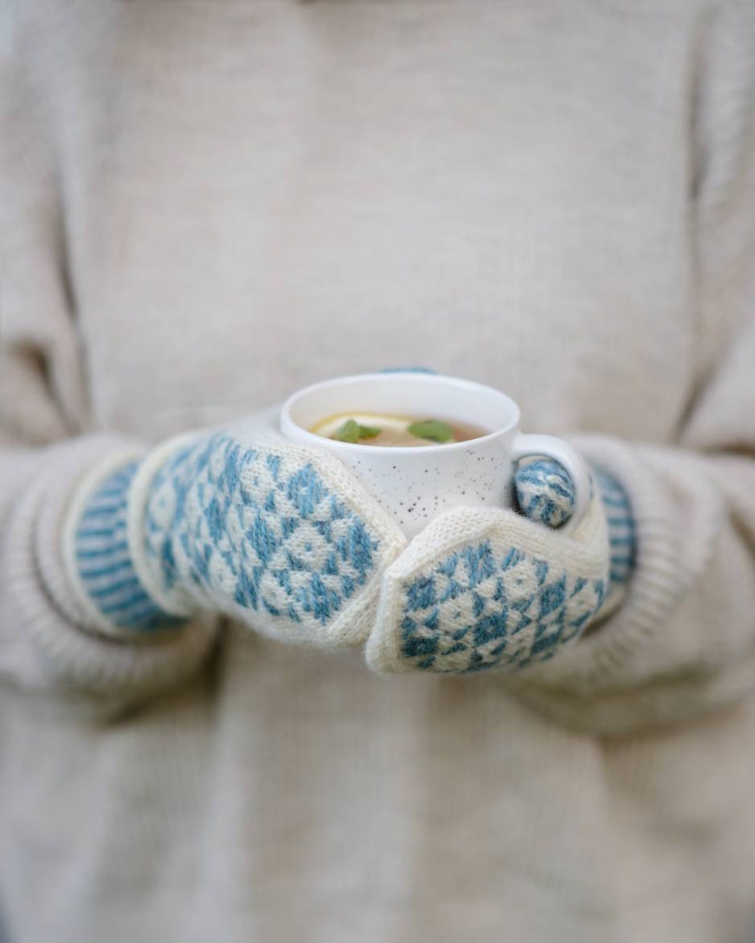 Quilt Mittens Knitting Pattern for Women, Roositud Technique, 2 Sizes ...