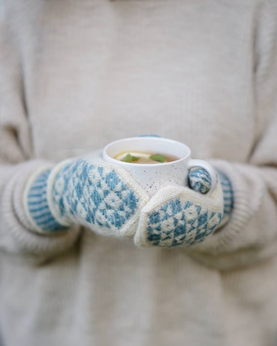 Quilt Mittens Knitting Pattern for Women Roositud Technique - Etsy