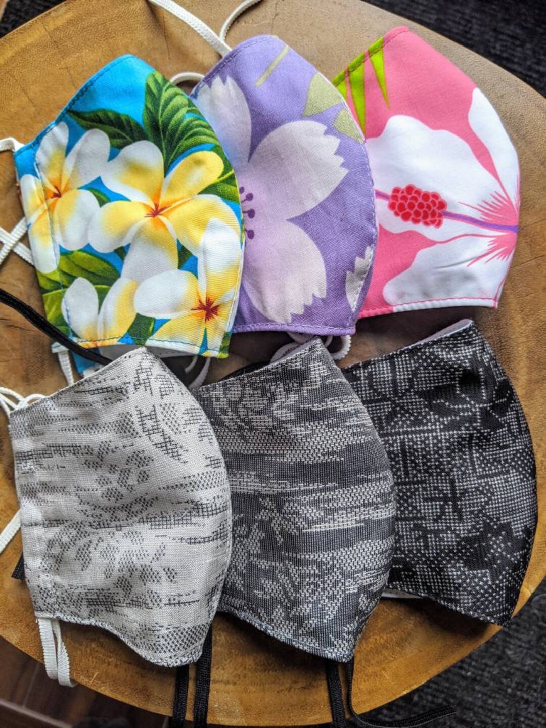 Three Layers Masks With Filter Pocket Made With Kimono Fabrics - Etsy