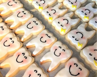 Tooth cookies | Etsy