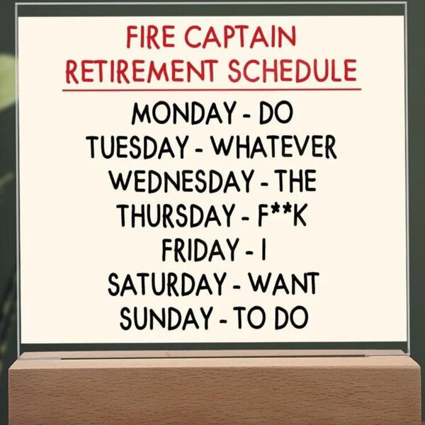 Retired Firefighter - Etsy