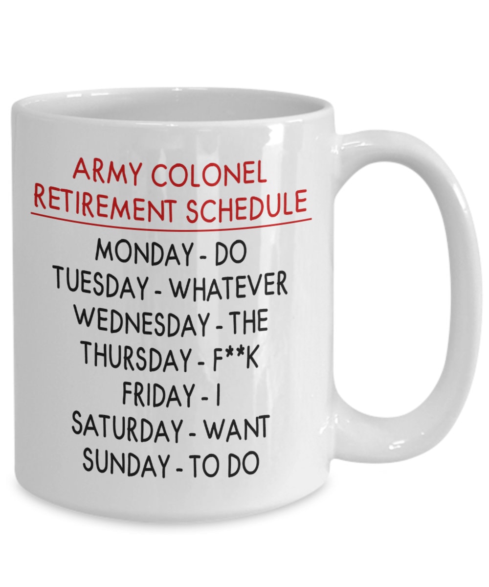 colonel army retirement mug army colonel retirement gift retired army ...