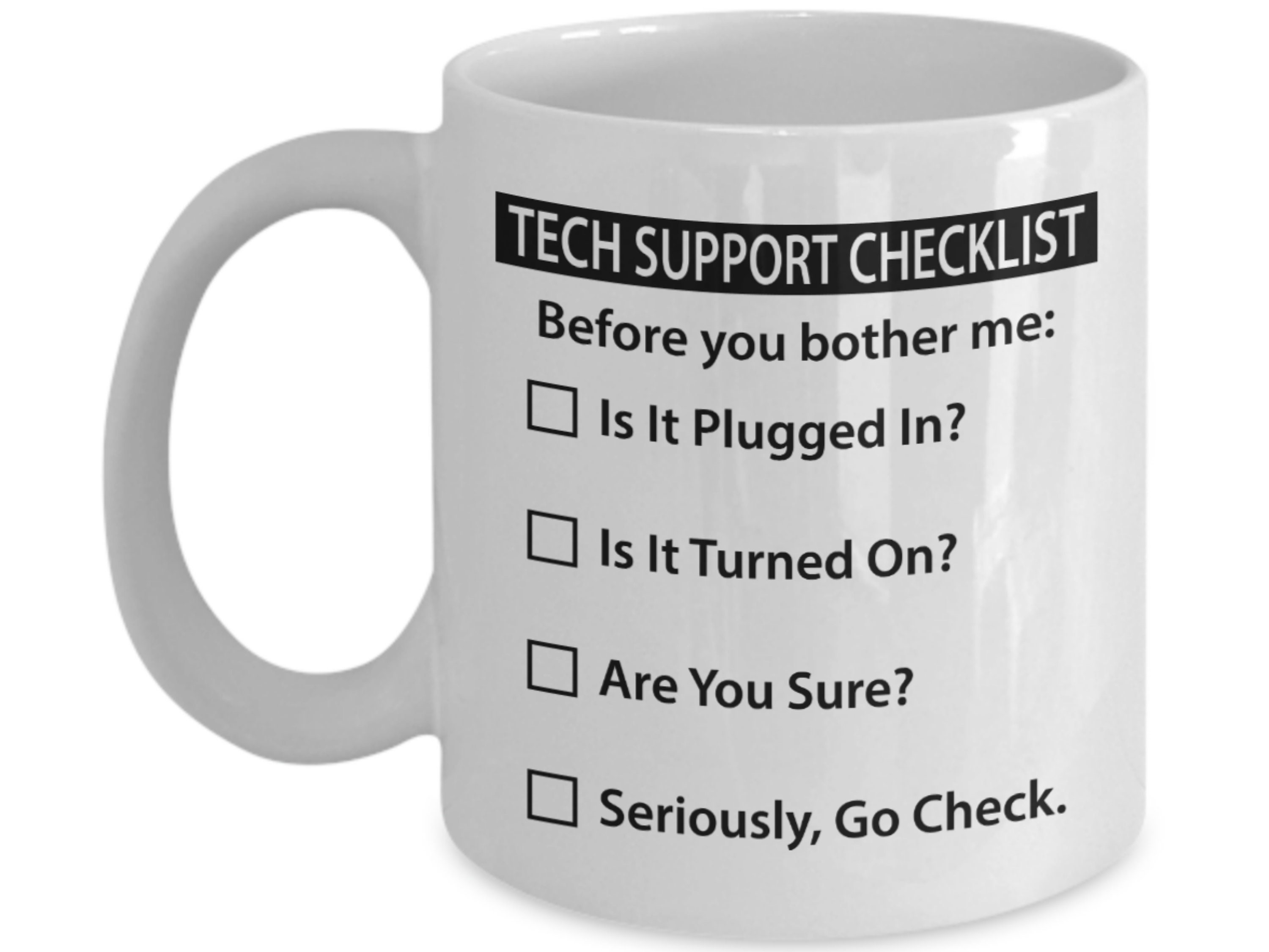 Tech Support Checklist is It Plugged In is It Turned On - Etsy UK