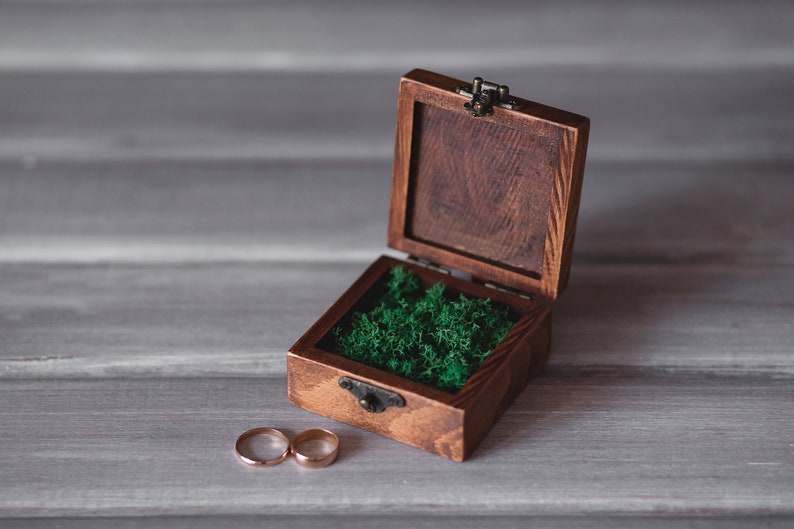 Wedding gift box Ring bearer box Rustic ring bearer Proposal | Etsy